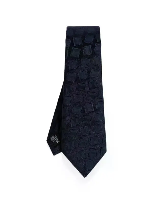 Giorgio Armani Geometric-pattern Tie - Blue