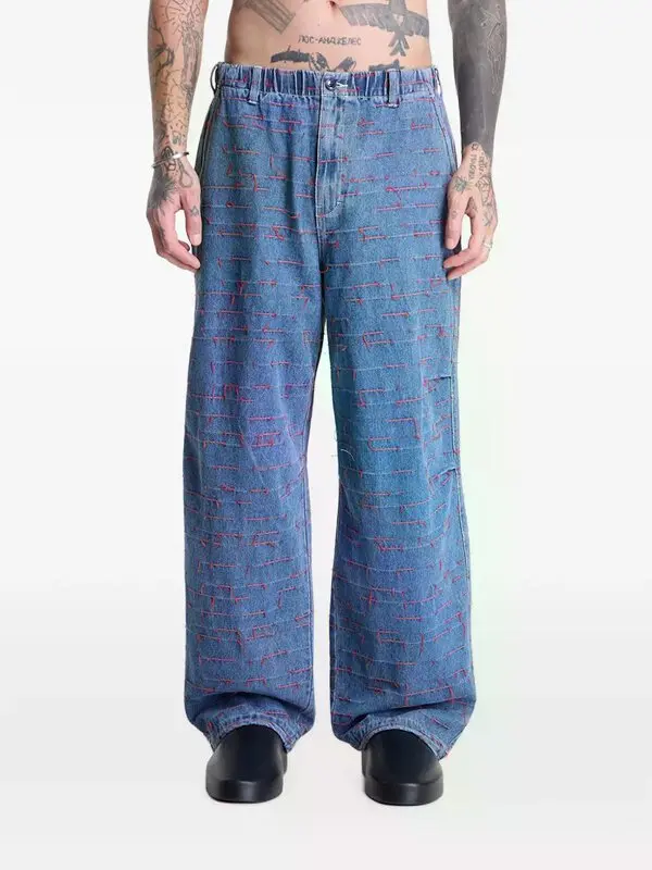 PLEASURES Strokes Parachute Pants