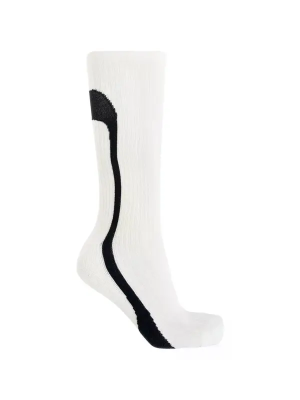 Balenciaga Logo-print Ribbed-knit Crew Socks