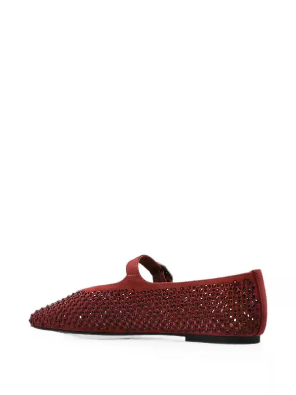 Kurt Geiger Mayfair Crystal-embellished Ballet Flats - Red