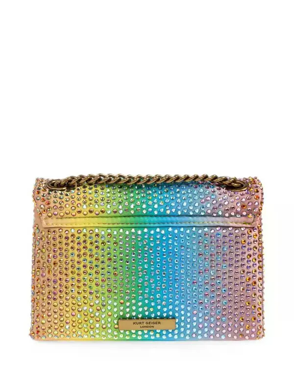Kurt Geiger Mini Kensington Crystal-embellished Shoulder Bag - Blue