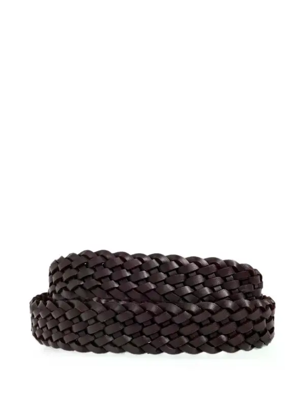 ANINE BING Signature Link Braided Leather Belt