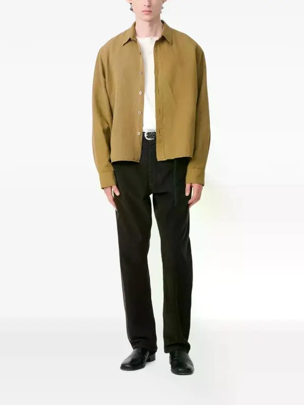 Studio Nicholson Hithe Garment-dyed Shirt - Brown