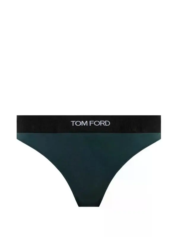 TOM FORD Logo Waistband Brief - Green
