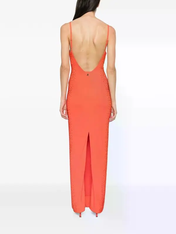 Patrizia Pepe Rhinestone Embellished Maxi Dress