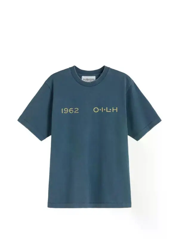 LES HÉRITIERS Graphic-print T-shirt - Blue