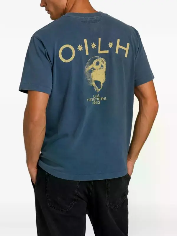 LES HÉRITIERS Graphic Print Cotton T-shirt