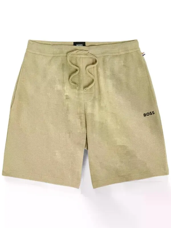 BOSS Waffle-knit Drawstring Pajama Shorts