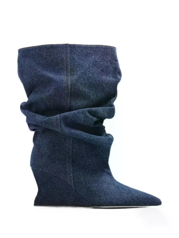 Balmain Slouchy Wedge Ankle Boots