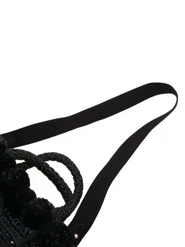 Prada 2019-2026 Small Raffia Pompom Satchel