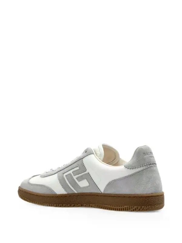 Balmain Swan Logo-patch Leather Sneakers