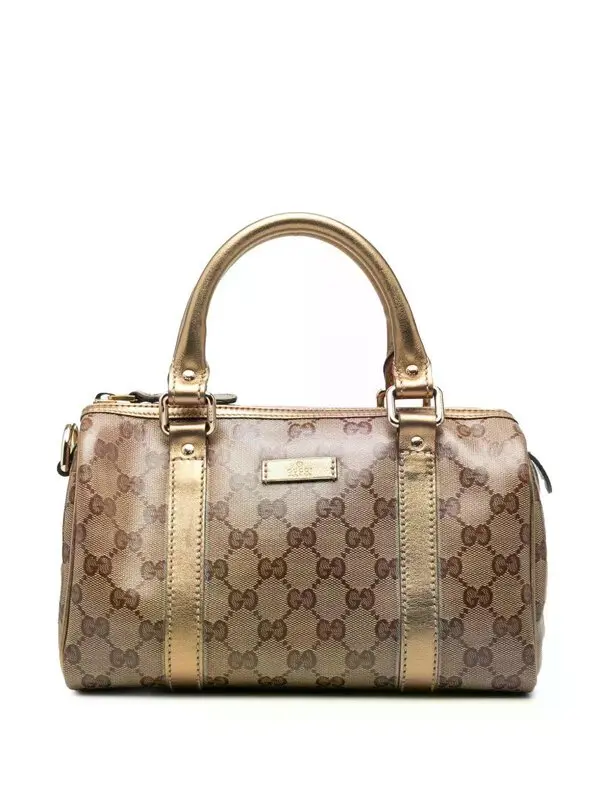 Gucci 2000-2015 Small Gg Crystal Joy Boston Bag - Gold