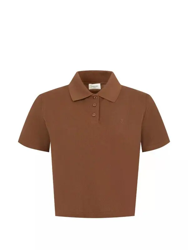 Saint Laurent Logo-embroidered Polo Top
