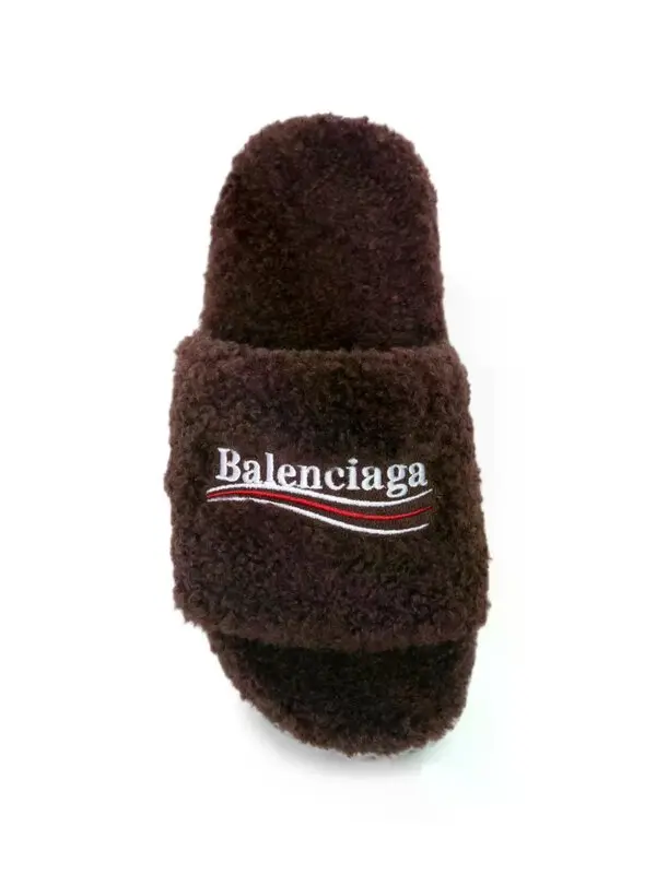 Balenciaga Furry Open Slides