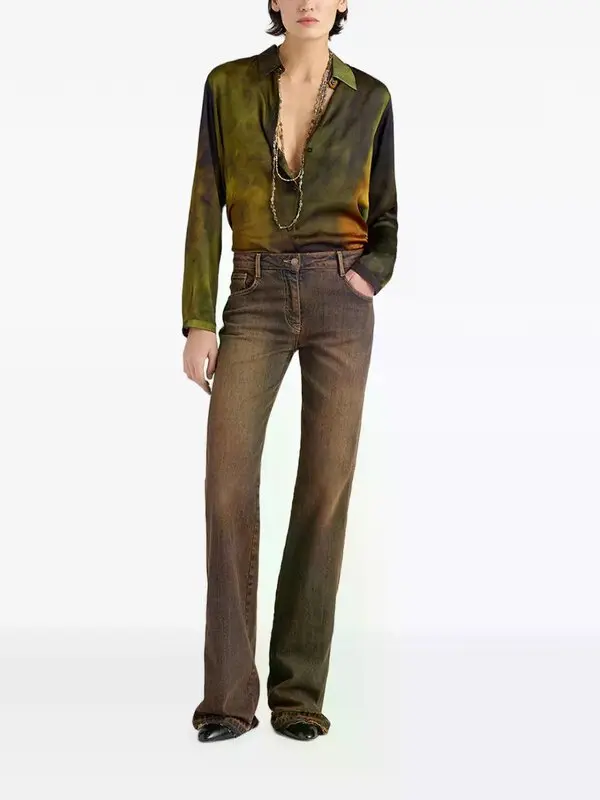 Momoni Luis Stonewashed Flared Jeans