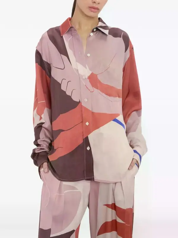 Victoria Beckham Remi Abstract Print Shirt