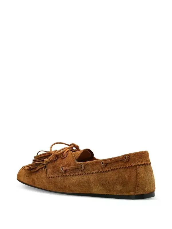 Isabel Marant Étoile Fringed Ballet Flats - Brown