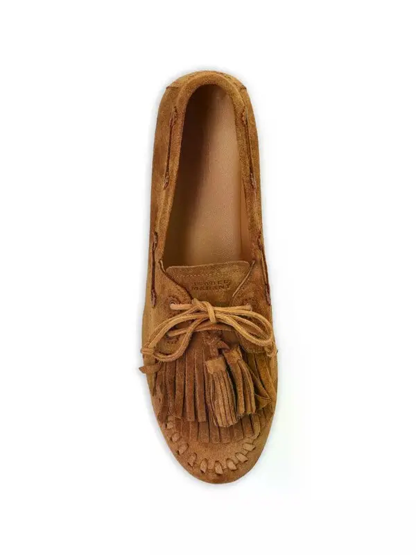 Isabel Marant Étoile Fringed Ballet Flats - Brown