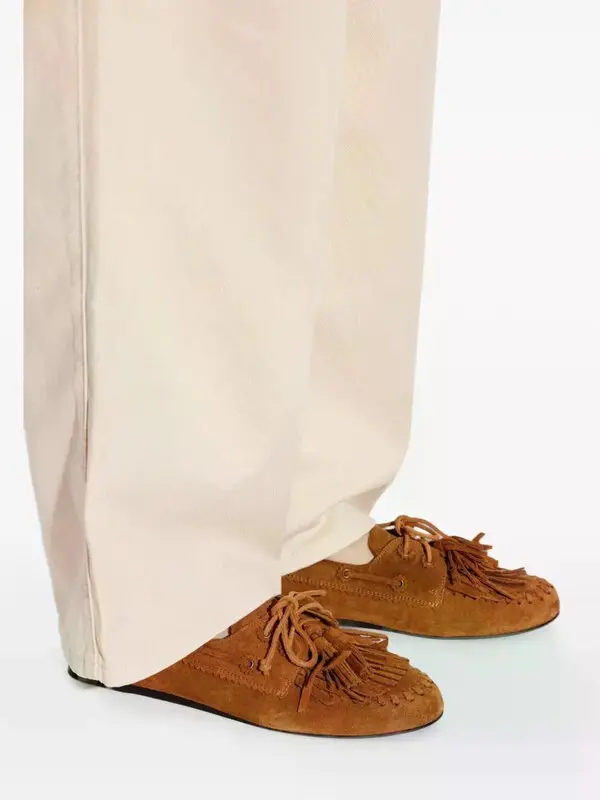 Isabel Marant Étoile Fringed Ballet Flats - Brown