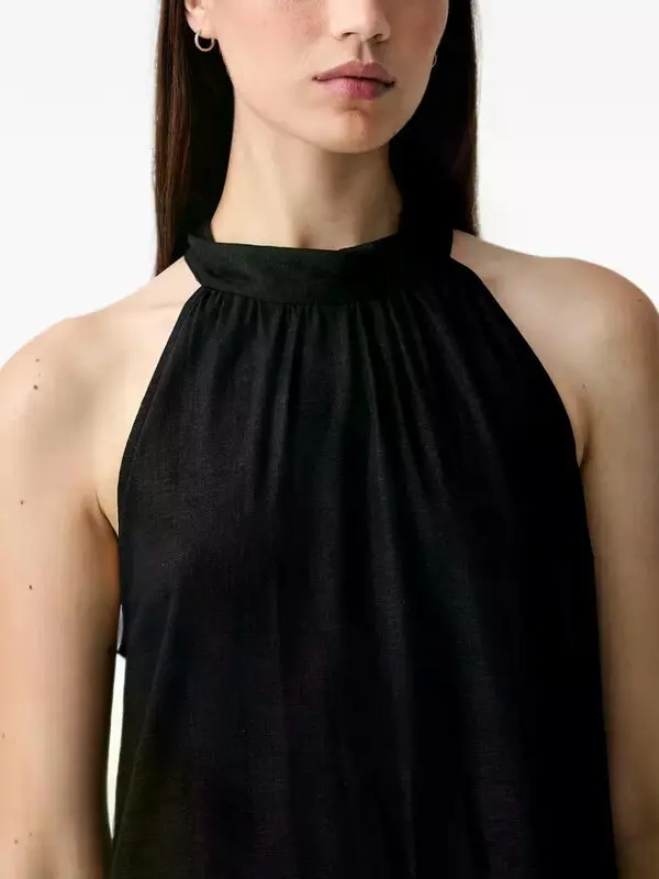 VICOLO Halterneck Tiered Maxi Dress