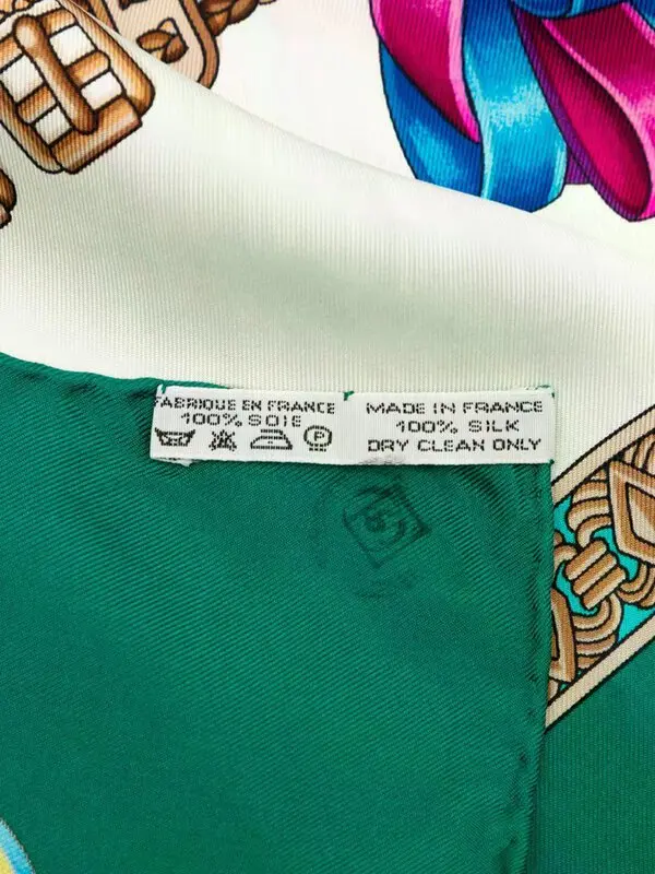 Hermès 1993 Les Rubans Du Cheval Silk Scarf 90 Scarves - Green