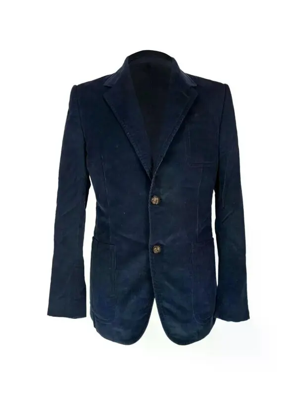 Gucci Single-breasted Corduroy Blazer - Blue