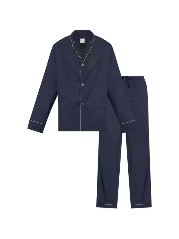 Paul Smith Signature Stripe Piping-detail Pajamas - Blue