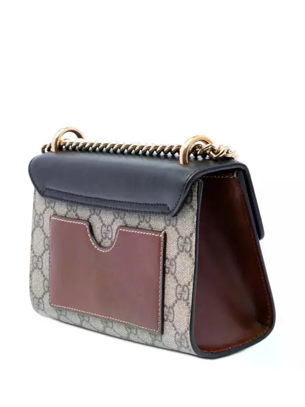 Gucci Small Gg Supreme Padlock Crossbody Bag - Neutrals