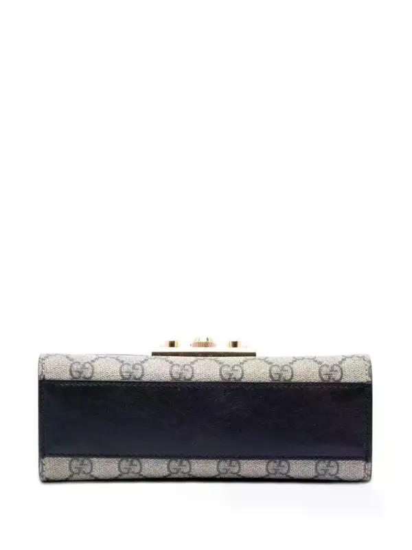 Gucci Small Gg Supreme Padlock Crossbody Bag - Neutrals