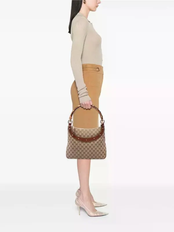 Gucci 2000-2015 Gg Canvas Bamboo Anita Handbag - Neutrals