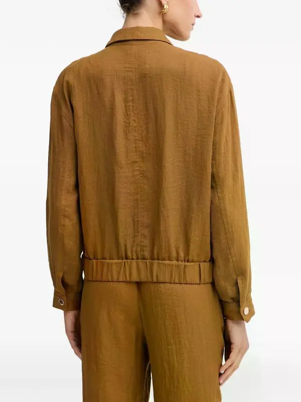 MORGAN Zip-up Elasticated-hem Bomber Jacket