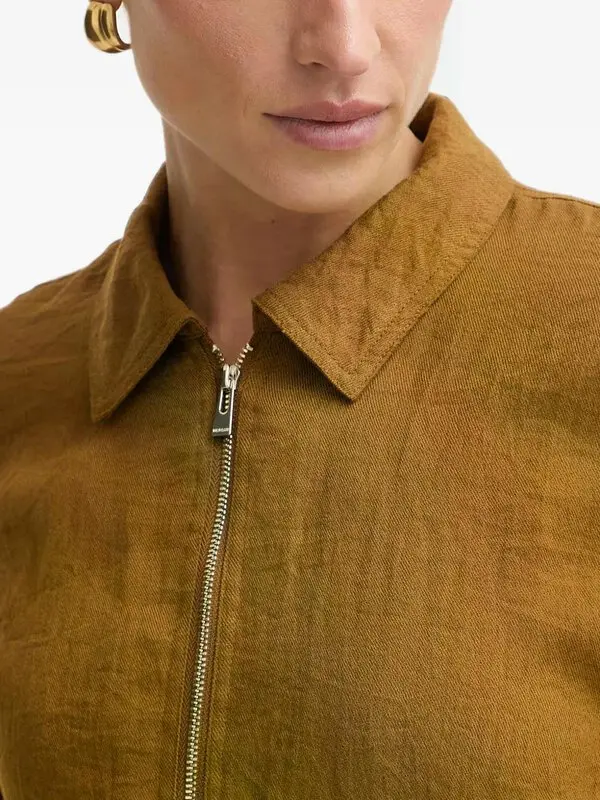 MORGAN Zip-up Elasticated-hem Bomber Jacket