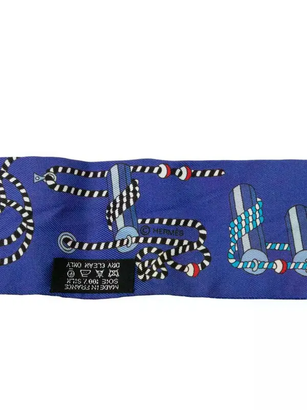 Hermès 2000-2026 Cordages Silk Twilly Scarf Scarves