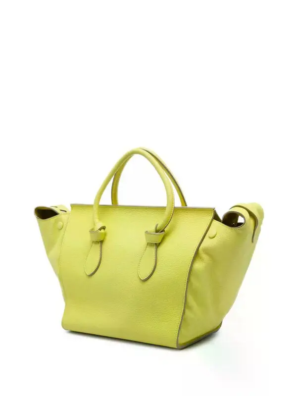 Celine Small Grained Calfskin Tie Knot Handbag - Yellow