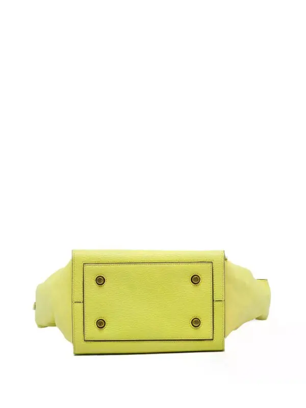 Celine Small Grained Calfskin Tie Knot Handbag - Yellow