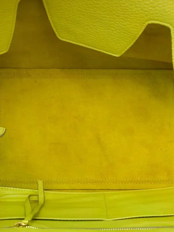 Celine Small Grained Calfskin Tie Knot Handbag - Yellow