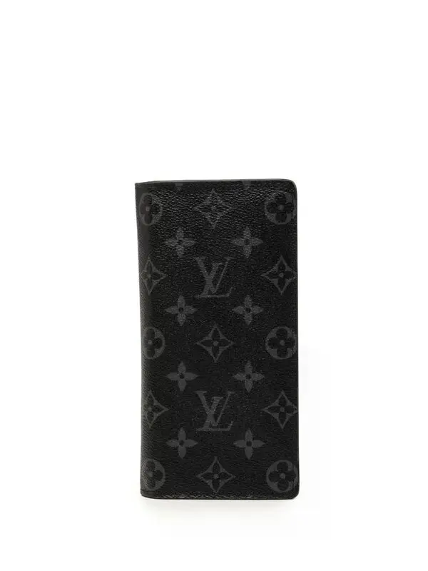 LOUIS VUITTON 2021-2026 Monogram Eclipse Brazza Wallet Long Wallets - Black