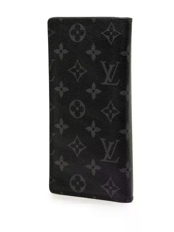 LOUIS VUITTON 2021-2026 Monogram Eclipse Brazza Wallet Long Wallets