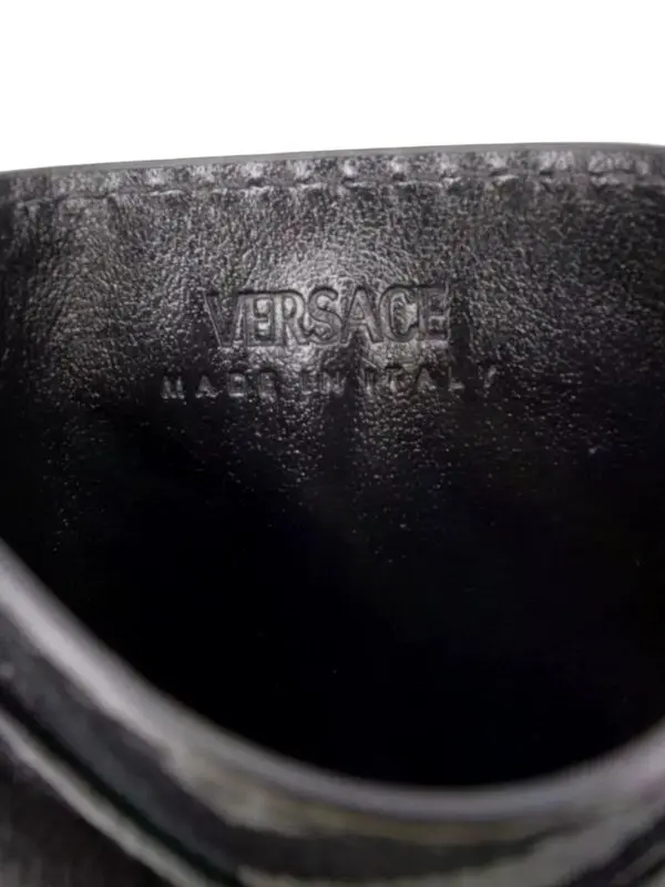 Versace 2010-2026 La Greca Coated Canvas Card Holder