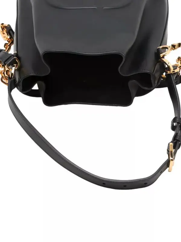 Dior C'est Leather Bucket Bag Satchel - Black