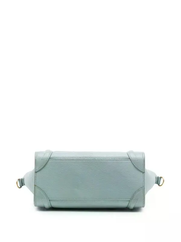 Celine Leather Luggage Tote Satchel - Blue