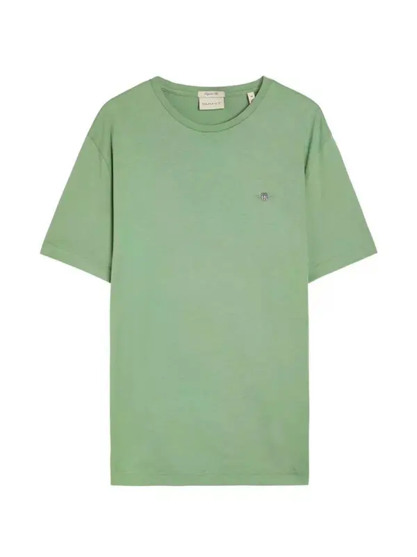 Gant Logo-embroidered Cotton T-shirt - Green