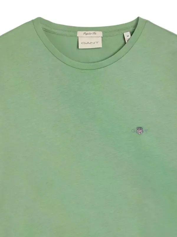 Gant Logo-embroidered Cotton T-shirt - Green