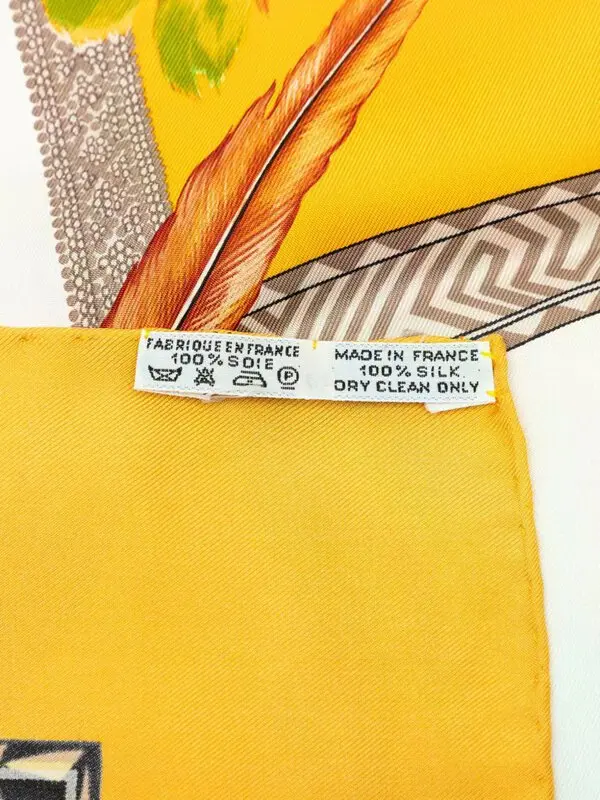 Hermès 1988 Brazil Silk Scarf 90 Scarves - Yellow
