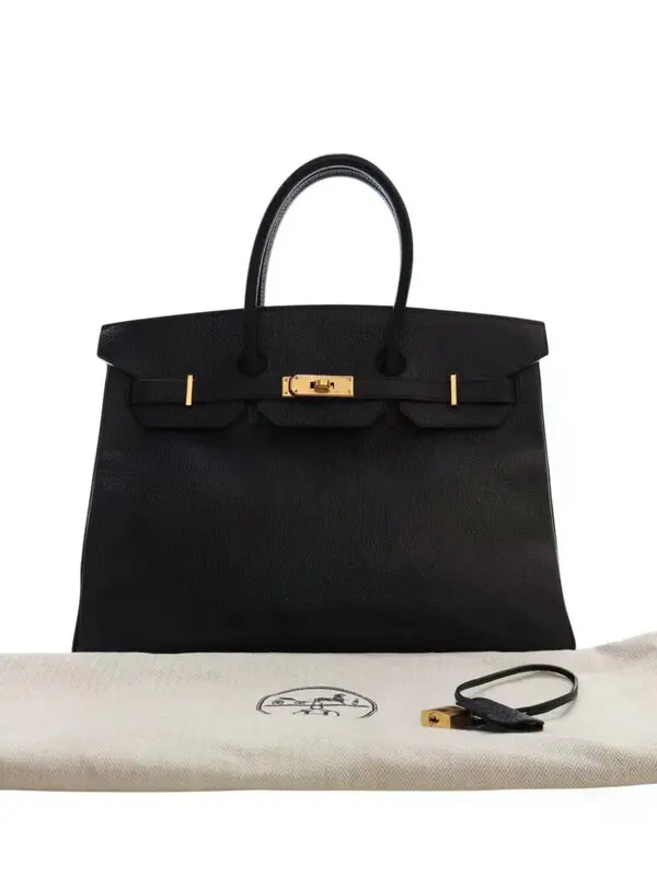 Hermès 1997 Togo Birkin Retourne 35 Handbag - Black