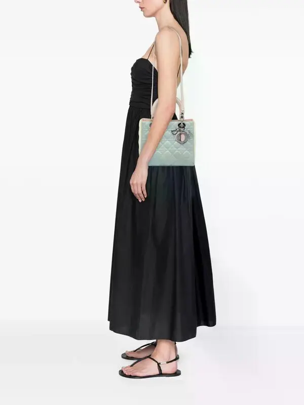 Dior Lambskin Cannage Lady Satchel - Green