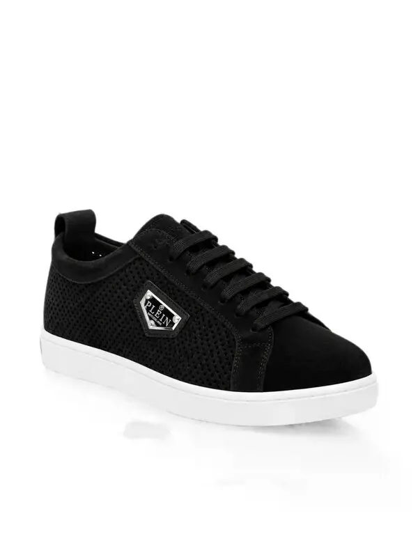 Philipp Plein Perforated Suede Low-top Sneakers