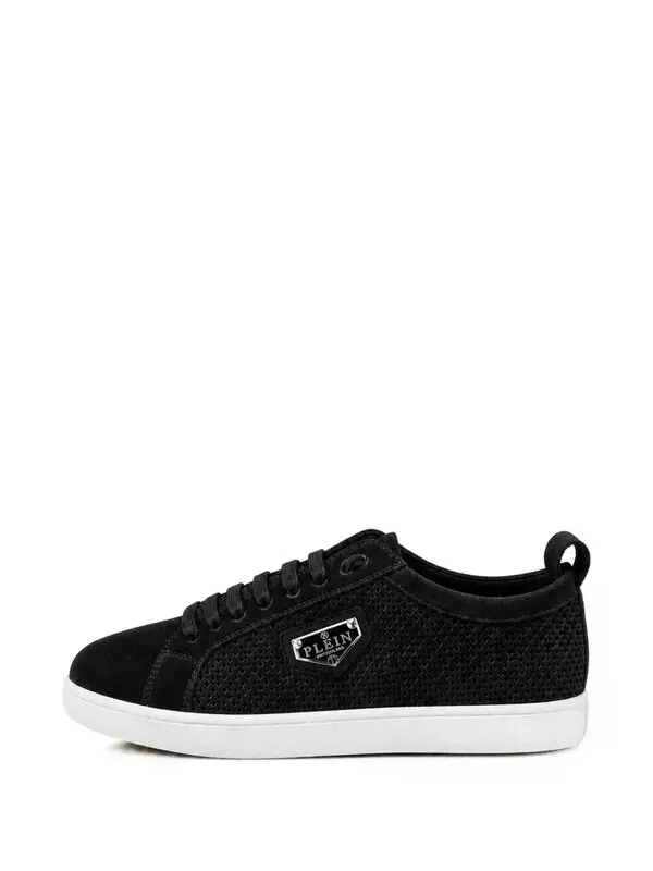 Philipp Plein Perforated Suede Low-top Sneakers - Black