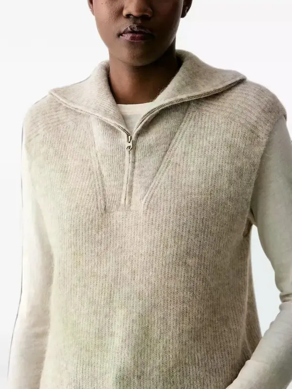 MOS MOSH Knitted Quarter-zip Vest