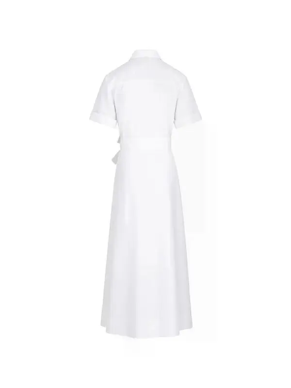 P.a.r.o.s.h Belted Midi Dress With Pintuck Detailing